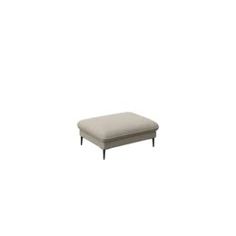 FLEXLUX Pouf &raquo;Salino, Fu&szlig;hocker, Sitzhocker, Polsterhocker,&laquo; Kaltschaum & Stahl-Wellen, F&uuml;sse Schwarz beige 100% Polyester B/H/T: 97cm x 43cm x 76cm, 