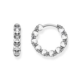 Thomas Sabo Damen Thomas Sabo Paar Creolen &raquo;Totenk&ouml;pfe&laquo; silber Silber 925 (recycelt)