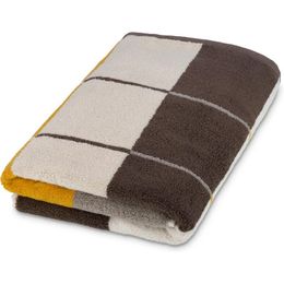 Ross Duschtuch &raquo;Three Stars 9042&laquo; 100% Baumwolle, made in Germany braun Frottier, Frottier B/L: 75cmx140cm, 1 Stk., Karo Streifen, 1 Duschtuch, 