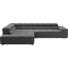 Home Affaire Ecksofa &raquo;Ancona, Ecksofa, incl. Kopfteilverstellung, Breite 319 cm, L-Form&laquo; wahlweise elektrische Sitztiefenverstellung 100% Polyester B/