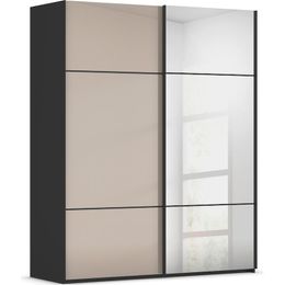 Rauch Schwebet&uuml;renschrank &raquo;Kleiderschrank Schrank Garderobe Schlafzimmerschrank SCALE-TRIO&laquo; edle dreigeteilte Front mit 2 Zierleisten Spiegel/Glas 