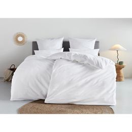 OTTO home Bettw&auml;sche &raquo;Sari2 in Seersucker Qualit&auml;t ideal f&uuml;r Sommer, Baumwolle&laquo; 2 uni Bettw&auml;sche mit Rei&szlig;verschluss in Gr. 135x200 oder 155x220 cm 