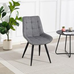 Duo Collection Esszimmerstuhl &raquo;Iris Esszimmerstuhl, 4er-Set&laquo; (Set) 4 Stk.robuster Stoffbezug, gesteppte Polsterung, bis 110 kg belastbar grau Polyester B/H/T: 55cm x