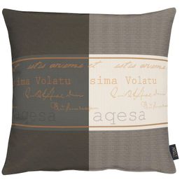 Apelt Dekokissen &raquo;Tarent&laquo; Kissenh&uuml;lle ohne F&uuml;llung, 1 St&uuml;ck braun Kunstfaser, Leinen, Polyester B/L: 46cm x 46cm, 1 Stk.