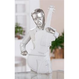 Gilde Dekofigur &raquo;Figur Musiker&laquo; wei&szlig; Kunstharz B/H/T: 21cm x 31cm x 10,5cm