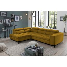 exxpo - sofa fashion Ecksofa &raquo;Bocco, hochwertige Verarbeitung, toller Sitzkomfort, bequem, L-Form&laquo; wahlweise mit Bettfunktion u. Bettkasten, inkl. 
