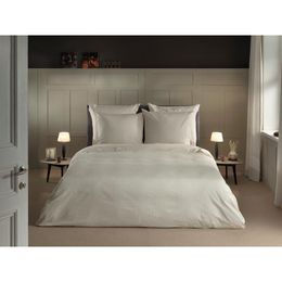 Bettw&auml;sche &raquo;Banda&laquo; 2 hochwertiges Mako-Satin, Streifen Satin, Bettw&auml;sche ab 135x200 cm. wei&szlig; Mako-Satin, Obermaterial: 100% Baumwolle B/L: 155cm x 