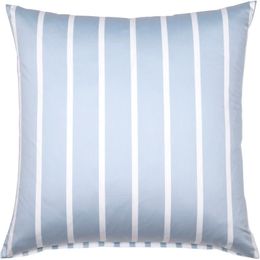 Janine Kissenbezug &raquo;modernclassic 39028-28&laquo; mit Rei&szlig;verschluss blau Mako-Satin, Obermaterial: 100% Baumwolle B/L: 80cm x 80cm, 1 Stk., Mako-Satin
