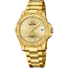 Jaguar Damen Quarzuhr &raquo;Executive Diver&laquo; Armbanduhr, Damenuhr, Saphirglas, Swiss Made, Edelstahlarmband gold Einheitsgr&ouml;&szlig;e