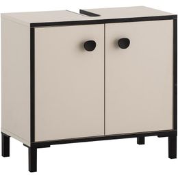 Schildmeyer Waschbeckenunterschrank &raquo;Edda, Breite 65,1 cm, abgerundete Griffe mit seidenweicher Haptik&laquo; Made in Germany beige FSC -zertifizierter Holzwerkstoff 