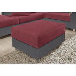 Collection AB Hocker &raquo;Paris, B: 92 cm&laquo; mit Federkern lila Microfaser PRIMABELLE (100% Polyester) / Struktur (100% Polyester);Kunstleder SOFTLUX / 