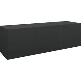 borchardt M&ouml;bel borchardt M&ouml;bel Lowboard &raquo;Vaasa, Konsole, H&auml;ngeschrank mit 3 T&uuml;ren&laquo; Breite 114 cm, nur h&auml;ngend schwarz Holzwerkstoff B/H/T: 114cm x 35cm x 35cm, 3 Stk