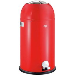 Wesco M&uuml;lleimer &raquo;Kickmaster&laquo; 1 Beh&auml;lter Abfallsammler mit D&auml;mpfer, 33 Liter rot Stahlblech B/H/T: 37,5cm x 69cm x 37,5cm, 33 l