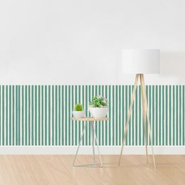 queence Bord&uuml;re &raquo;Wandbord&uuml;re Dunkelgr&uuml;n 250x90cm&laquo; Nadelstreifen Streifen bedruckt gestreift mehrfarbig nat&uuml;rlich seidenmatt glatt Wandpaneele, 
