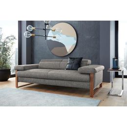 W.Schillig 2-Sitzer &raquo;finn wahlw. mit Sitztiefenverstellung & Kopfst&uuml;tzenverstellung, bequem&laquo; German Design Award 2016, Fu&szlig;gestell Nussbaum natur, 