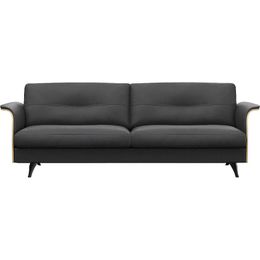 FLEXLUX 3-Sitzer &raquo;Glow bequem und komfortabel durch hochwertigen Sitzaufbau, Designsofa&laquo; Skandinavisches Design, In hochwertiger Verarbeitung schwarz 