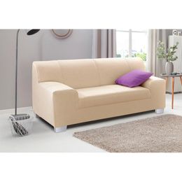 DOMO collection 2-Sitzer &raquo;Amando zeitlos und modern, komfortabel,&laquo; in vielen Bezugsvarianten, auch in Leder beige Microfaser PRIMABELLE (100% 