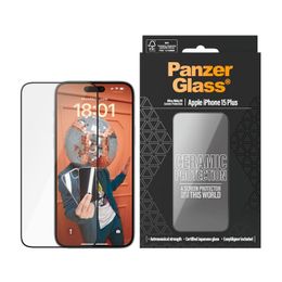 PanzerGlass Displayschutzglas &raquo;Ultra-Wide Fit Ceramic Protection Screen Protector&laquo; f&uuml;r Apple iPhone 15 Plus 1 Stk. tlg. Displayschutzfolie, 