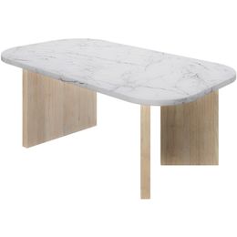 Couchtisch &raquo;Quartz&laquo; Couchtisch mit Marmor-optik Tischeplatte beige B/H/T: 105cm x 38,2cm x 57,7cm