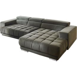 Die PlanBar Ecksofa &raquo;MP-IN15053 L-Form extra breiter Schenkel&laquo; mit Kopfteilverstellung, wahlweise mit manueller Vorziehbank 100% Polyester B/H/T: 