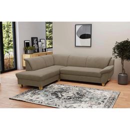 Home Affaire Ecksofa &raquo;Yesterday zeitlos und elegant, bequeme Armlehnen, L-Form&laquo; wahlweise mit Bettfunktion, auch in Cord braun 100% Polyester;