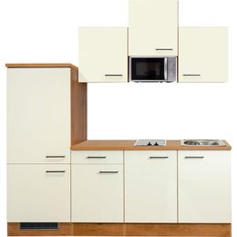 Flex-Well K&uuml;chenzeile &raquo;Vintea&laquo; mit E-Ger&auml;ten, Gesamtbreite 210 cm wei&szlig; B/H/T: 210cm x 60cm