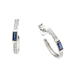 Firetti Damen Paar Ohrstecker &raquo;Schmuck Geschenk Gold 333 Ohrschmuck Farbstein Edelstein Saphir&laquo; mit Saphir - mit Brillant bunt 11mm, 0,01 P2 = 