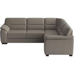 Sit & More sit&more Ecksofa &raquo;Montego Leder, L-Form, B: 255cm&laquo; wahlweise mit Schlaffunktion und Schubkasten beige B/H/T: 255cm x 88cm x 225cm, NaturLEDER Stoff, 