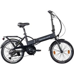 Z&uuml;ndapp Z&uuml;ndapp Unisex &raquo;Z101&laquo; 6 Gang Shimano Tourney Schaltwerk Kettenschaltung Heckmotor 250 W Pedelec, Elektrofahrrad f&uuml;r Damen u. Herren schwarz 37cm, 20 