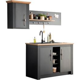 OTTO home K&uuml;che &raquo;KS-Westminster&laquo; Breite 186 cm, ohne E-Ger&auml;te grau B/H/T: 186cm x 60cm