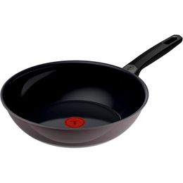 Tefal Wok &raquo;Ceramic Control Grey&laquo; Aluminium 1 tlg. Keramikbeschichtung, Induktion, Thermo-Signal Temperaturanzeiger &Oslash; 28cm + H&ouml;he 10,9cm