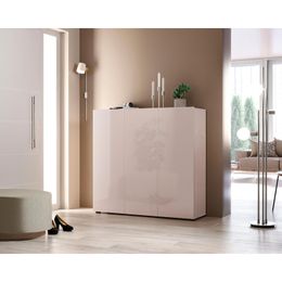 Home Affaire Schuhschrank &raquo;MISTER- Schuhregal, Made in Italy, 12 F&auml;cher, 10 Einlegeb&ouml;den&laquo; Breite 120 cm, h&ouml;he 114 cm, komplett Hochglanz lackiert FSC 