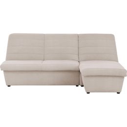 LOOKS by Wolfgang Joop Ecksofa &raquo;LOOKS VIII L-Form&laquo; Quersteppung, ohne Armlehnen, in zwei verschiedenen Gr&ouml;&szlig;en beige 100% Polyester B/H/T: 214cm x 92cm