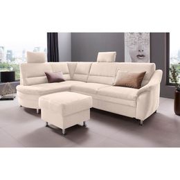 OTTO home Ecksofa &raquo;Cardoso L-Form&laquo; Federkern, wahlweise mit Bett, Schubkasten beige Struktur impr&auml;gniert (100% Polyester);Luxus-Microfaser ALTARA 
