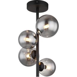 Globo LIGHTING Deckenleuchte &raquo;RIHA&laquo; G9 1 Stk. Warmwei&szlig; Deckenlampe/Wohnzimmer/Schlafzimmer/modern silber 1 Stk.