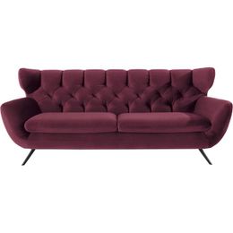 3C Candy 3-Sitzer &raquo;Beatrice, extravagantes Megasofa, bequem, K&uuml;chensofa, Breite 225cm&laquo; mit R&uuml;ckensteppung im Rautenmuster, Samt Optik, auch in 