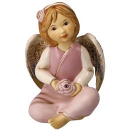 Goebel Engelfigur &raquo;Schutzengel Gloria - Engel der Liebe, Weihnachtsdeko, H&ouml;he ca. 10 cm&laquo; Sammlerfigur, Weihnachtsfigur, Dekofigur aus Steingut rosa Steingut 