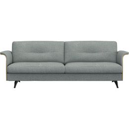 FLEXLUX 3-Sitzer &raquo;Glow bequem und komfortabel durch hochwertigen Sitzaufbau, Designsofa&laquo; Skandinavisches Design, In hochwertiger Verarbeitung blau 62%