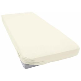 Primera Spannbettlaken &raquo;Jersey&laquo; mit Rundumgummizug, kochfest beige Jersey, Obermaterial: 100% Baumwolle B/L: 100cm x 200cm, 1 Stk., Jersey, 100x200 22cm