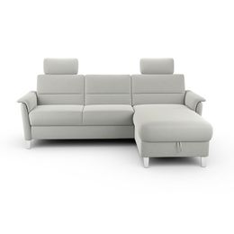 Sit & More sit&more Ecksofa &raquo;Palmera L-Form, B: 244 cm&laquo; optional Schlaffunktion & Bettkasten, Federkern silber 100% Polyester B/H/T: 244cm x 89cm x 163cm, 