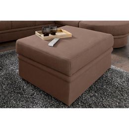 Sit & More sit&more Hocker &raquo;Savoni&laquo; mit Stauraumfach braun NaturLEDER : Bitte beachten Sie, dass Lederbez&uuml;ge mehr N&auml;hte aufweisen als Stoffbez&uuml;ge.;Struktur ( 100