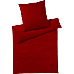 Yes For Bed Bettw&auml;sche &raquo;Pure & Simple Uni in Gr. 135x200, 155x220 oder 200x200 cm&laquo; 3 Stk. Bettw&auml;sche aus Baumwolle, zeitlose Bettw&auml;sche mit seidigem 
