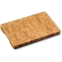Kesper Schneidebrett &raquo;mit Griffmulden&laquo; messerschonend beige Bambus B/H/L: 24cm x 3cm x 36cm