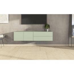borchardt M&ouml;bel borchardt M&ouml;bel Lowboard &raquo;Sophia, TV-Schrank Breite 152 cm&laquo; Breite 152 cm, h&auml;ngend montierbar gr&uuml;n Holzwerkstoff B/H/T: 152cm x 35cm x 35cm, 2 Stk., 2