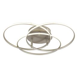 Globo LIGHTING Deckenleuchte &raquo;KOMBOS&laquo; LED-Modul 1 Stk. Warmwei&szlig; Deckenlampe Wohnzimmer-Leuchte Schlafzimmer-Leuchte Flur K&uuml;che wei&szlig; &Oslash; 45,6cm H: 9,4cm,