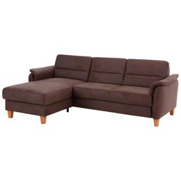 Home Affaire Ecksofa &raquo;Palmera L-Form, B: 244 cm - OTTO. Verl&auml;ssliche Qualit&auml;t.&laquo; optional Schlaffunktion & Bettkasten, Federkern braun 100% Polyester;