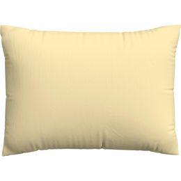 Schlafgut Kissenbezug &raquo;Premium Kissenbezug Woven Satin (1 St)&laquo; Ton-in-Ton Rei&szlig;verschluss, Fadendichte von 300tc, Uni, OEKO Tex gelb Mako-Satin, Obermaterial: 