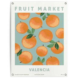Reinders Poster &raquo;Orangen&laquo; Outdoor f&uuml;r Garten oder Balkon orange Leinwand B/H/T: 60cm x 80cm x 0,1cm