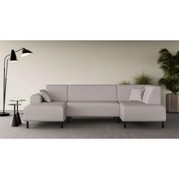 OTTO home Wohnlandschaft &raquo;ARROS U-Form mit Wellenunterfederung, Ma&szlig;e B/T/H: 300/163/81 cm&laquo; incl. Zierkissen, mit Recamiere links/rechts bestellbar, 