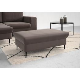 DOMO collection Sitzhocker &raquo;Modica&laquo; Auch in Cord, Fu&szlig;h&ouml;he passend f&uuml;r g&auml;ngige Saugroboter! grau B/H/T: 99cm x 42cm x 65cm, Samtoptik